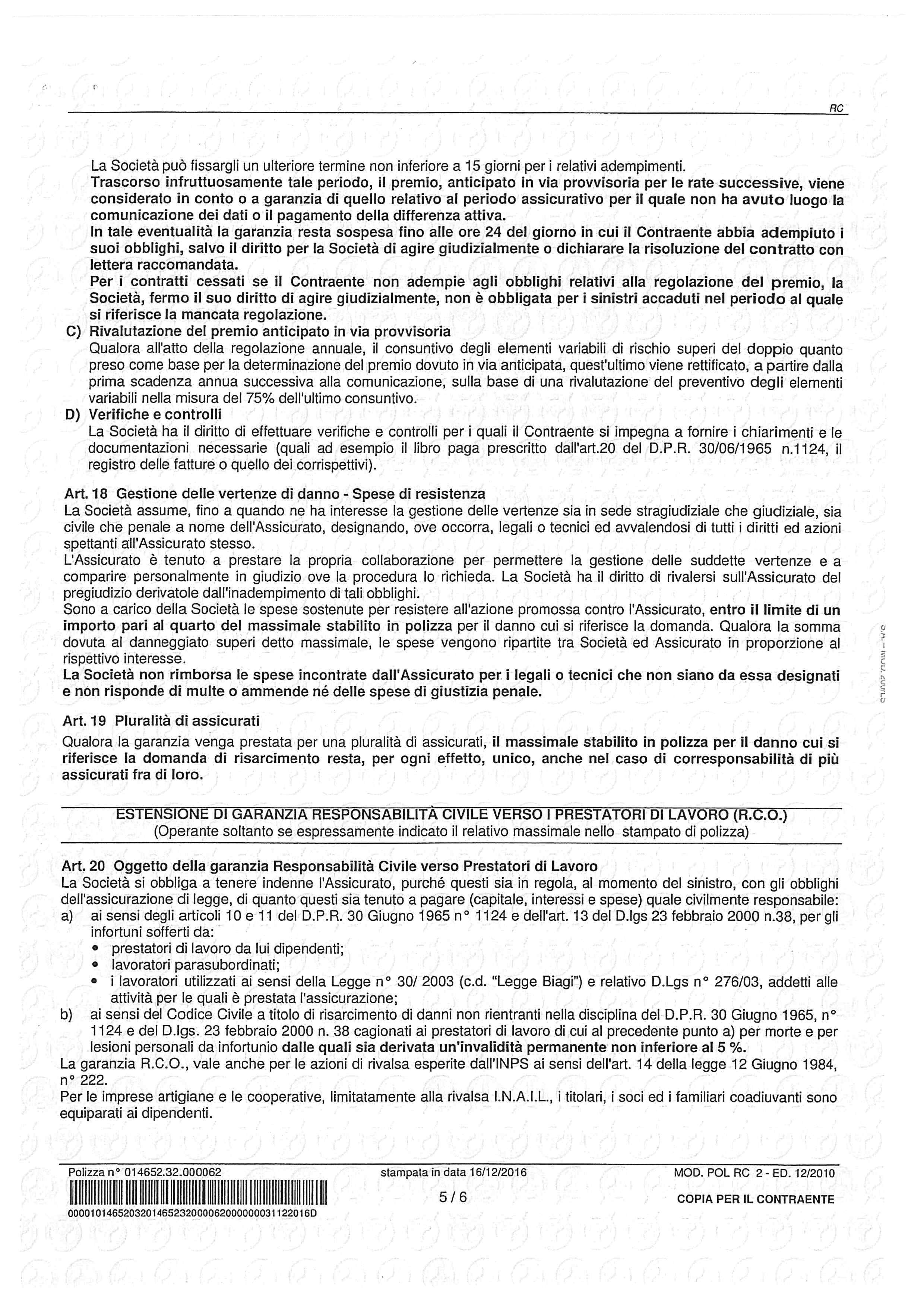 Coperture assicurative